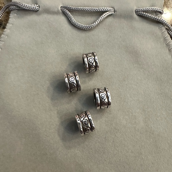 Jewelry | Brighton Silver Scrollwork Bead Set | Poshmark